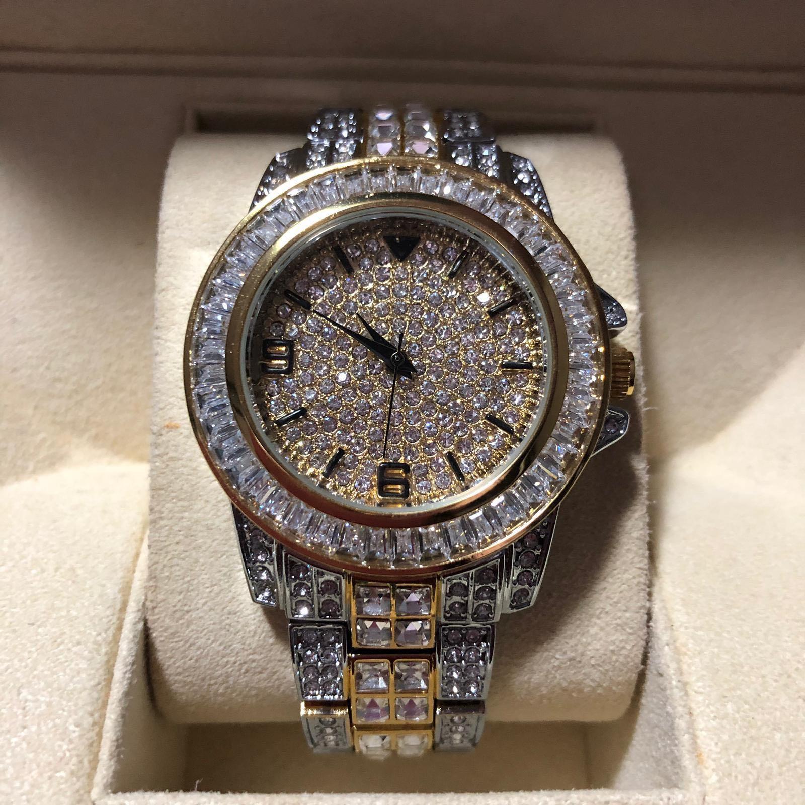 Iced Out 2 Tone Watch, Mobile Phones & Gadgets, Wearables & Smart ...