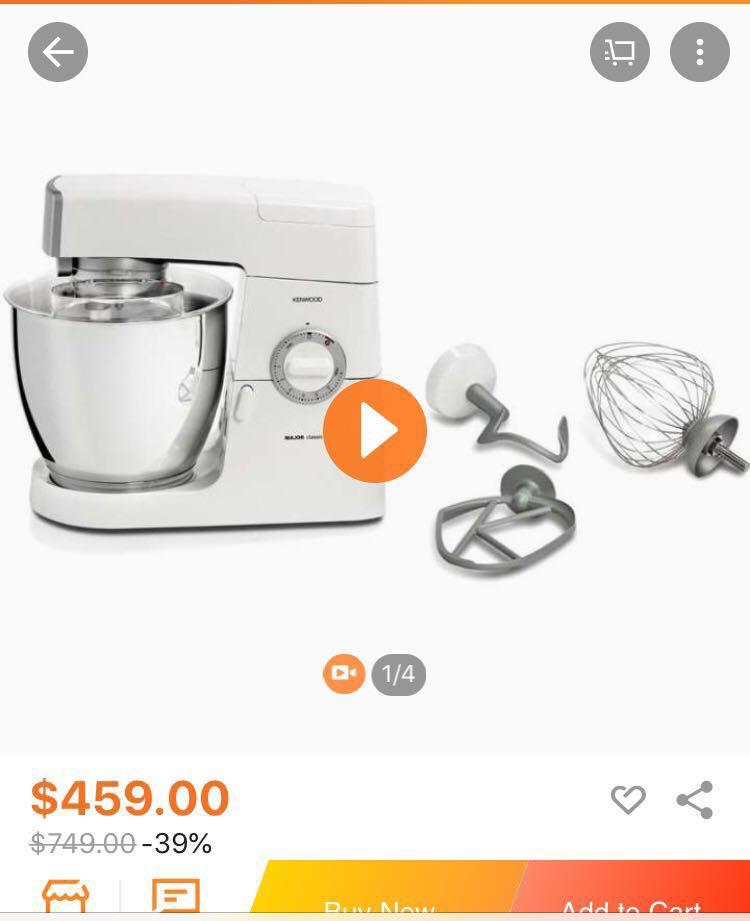 Kenwood Chef Classic stand mixer, TV & Home Appliances, Kitchen ...