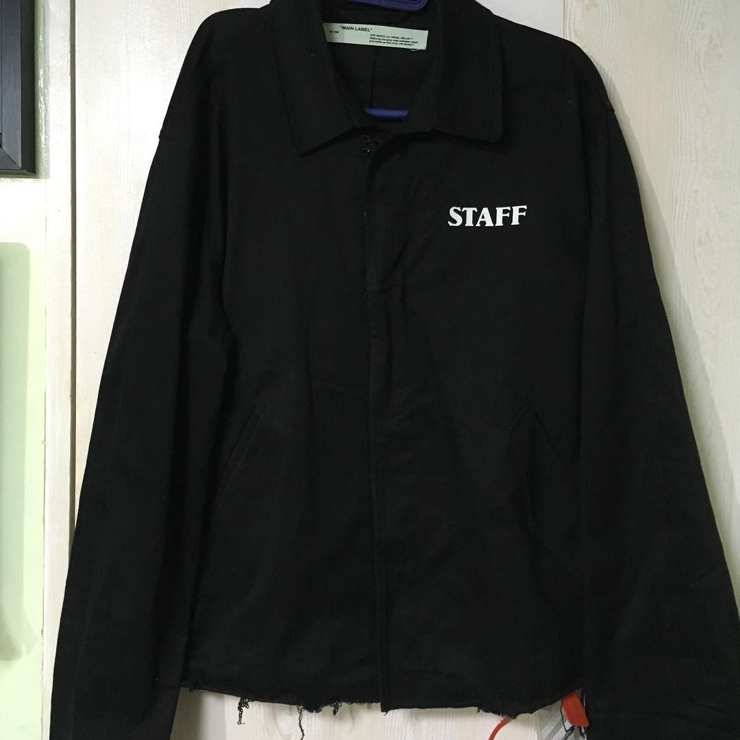 Off White Official Staff Uniform, Men's Fashion, Coats, Jackets and ...