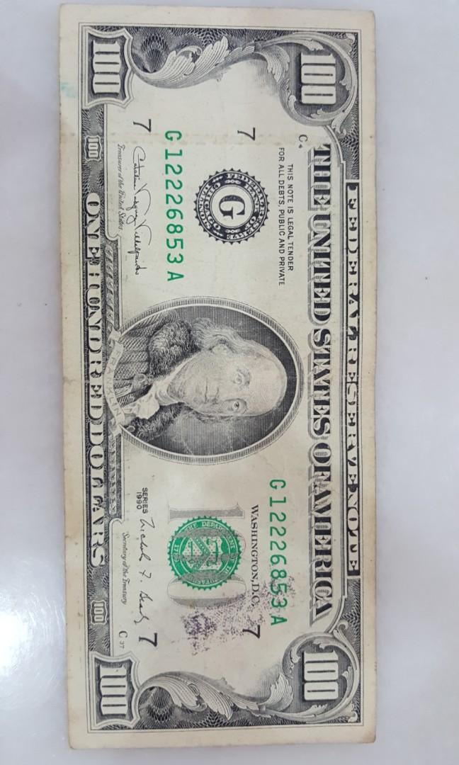 Old Vintage USD100 Notes, Vintage & Collectibles, Currency on Carousell