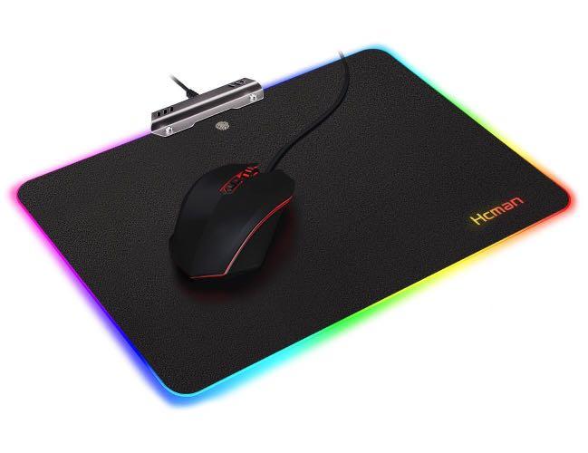 Optimum Size !! LED RGB Gaming Mouse Pad, Computers & Tech, Parts ...
