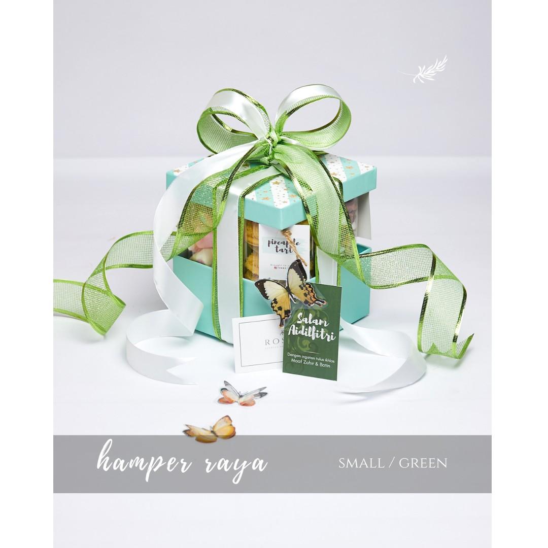 Raya Hamper / Gift Box Raya Small Set GREEN + FREE Message Card, Food ...