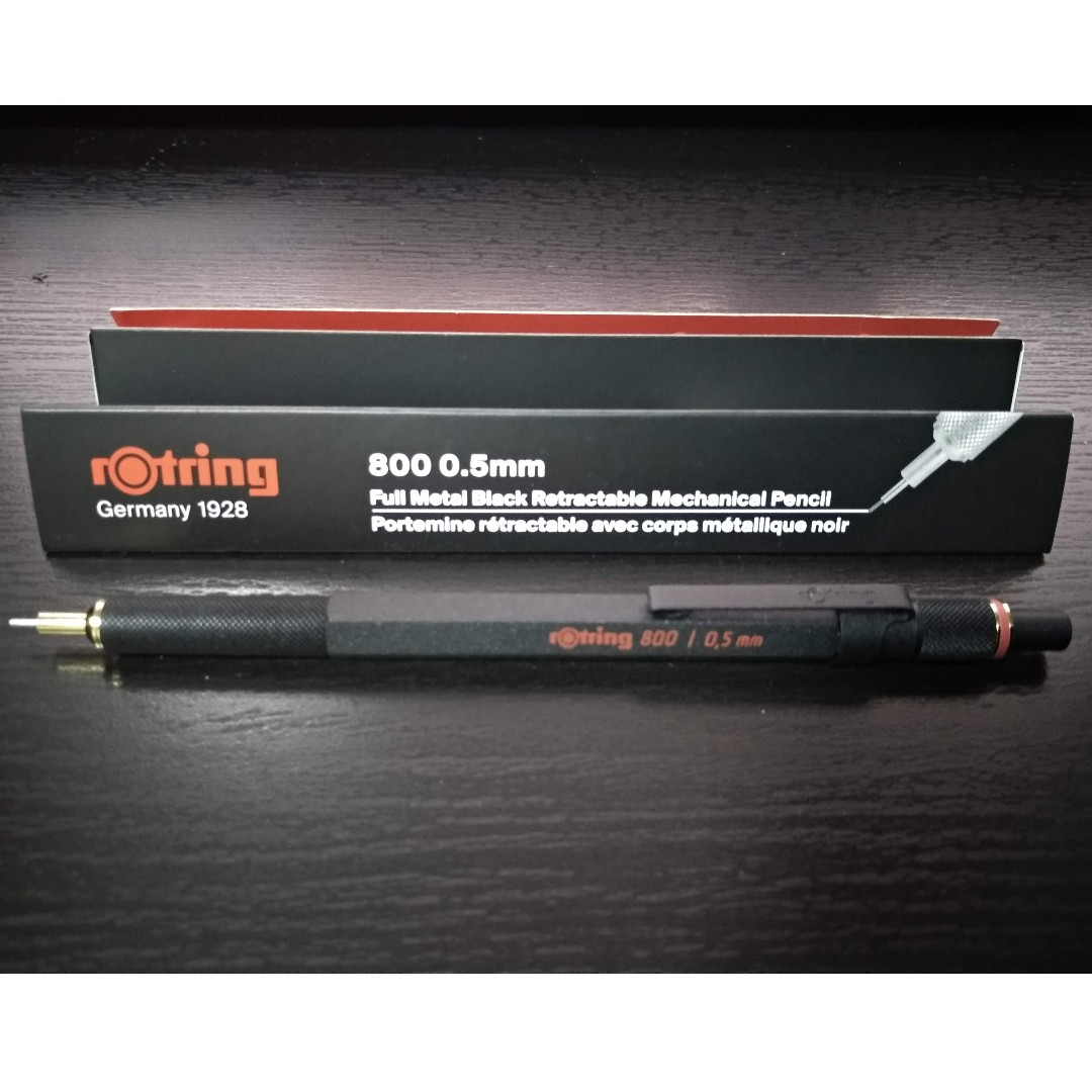 Rotring 800 0.5mm Black Retractable Mechanical Pencil, Hobbies & Toys ...
