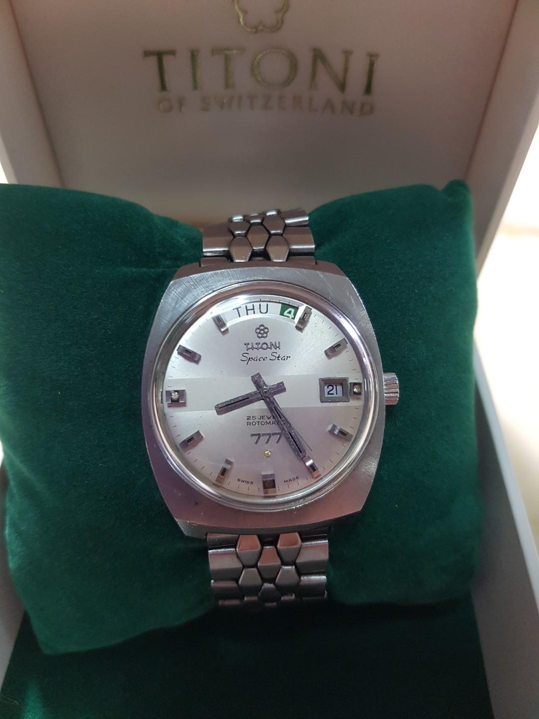 Titoni Automatic Space star 777 Swiss, Women's Fashion, Jewelry & Organisers, Precious Stones on ...