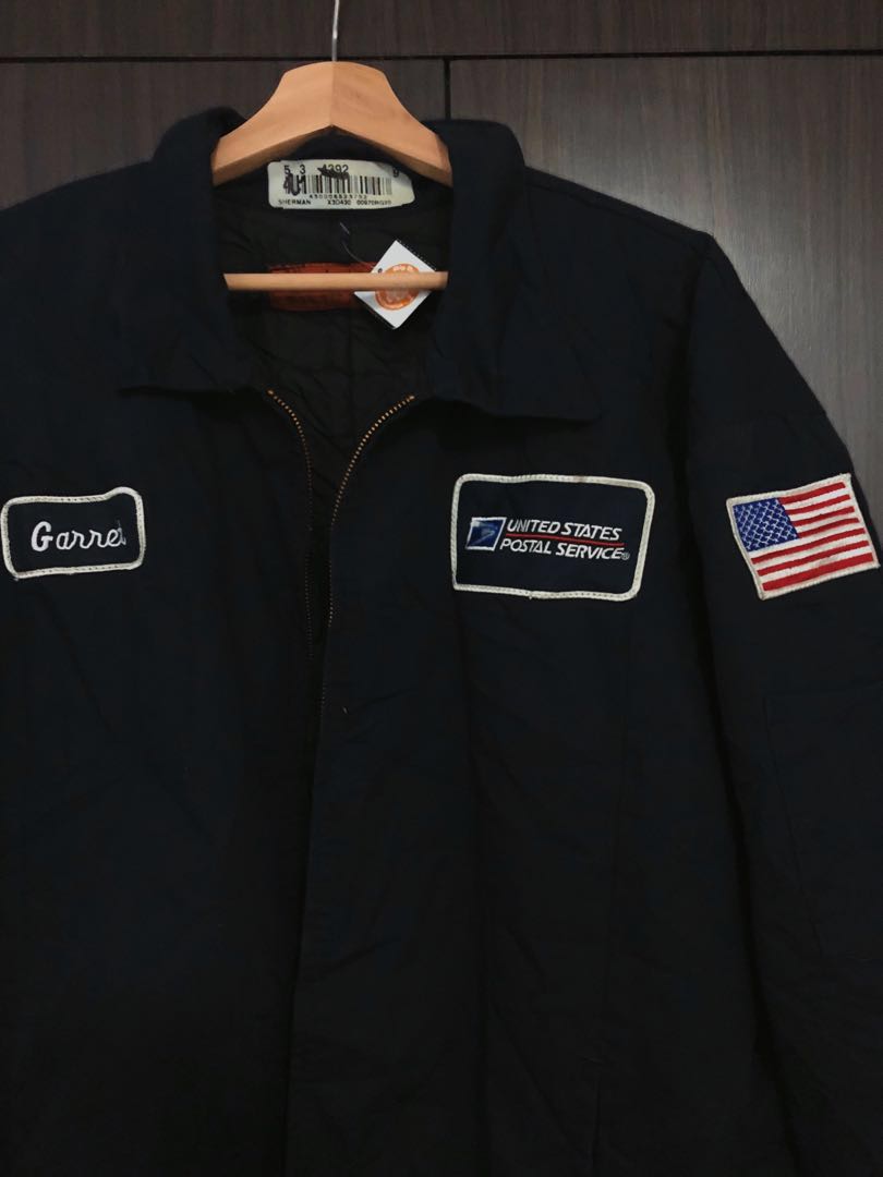 VINTAGE USPS Navy Blue Jacket, Men's Fashion, Coats, Jackets and ...