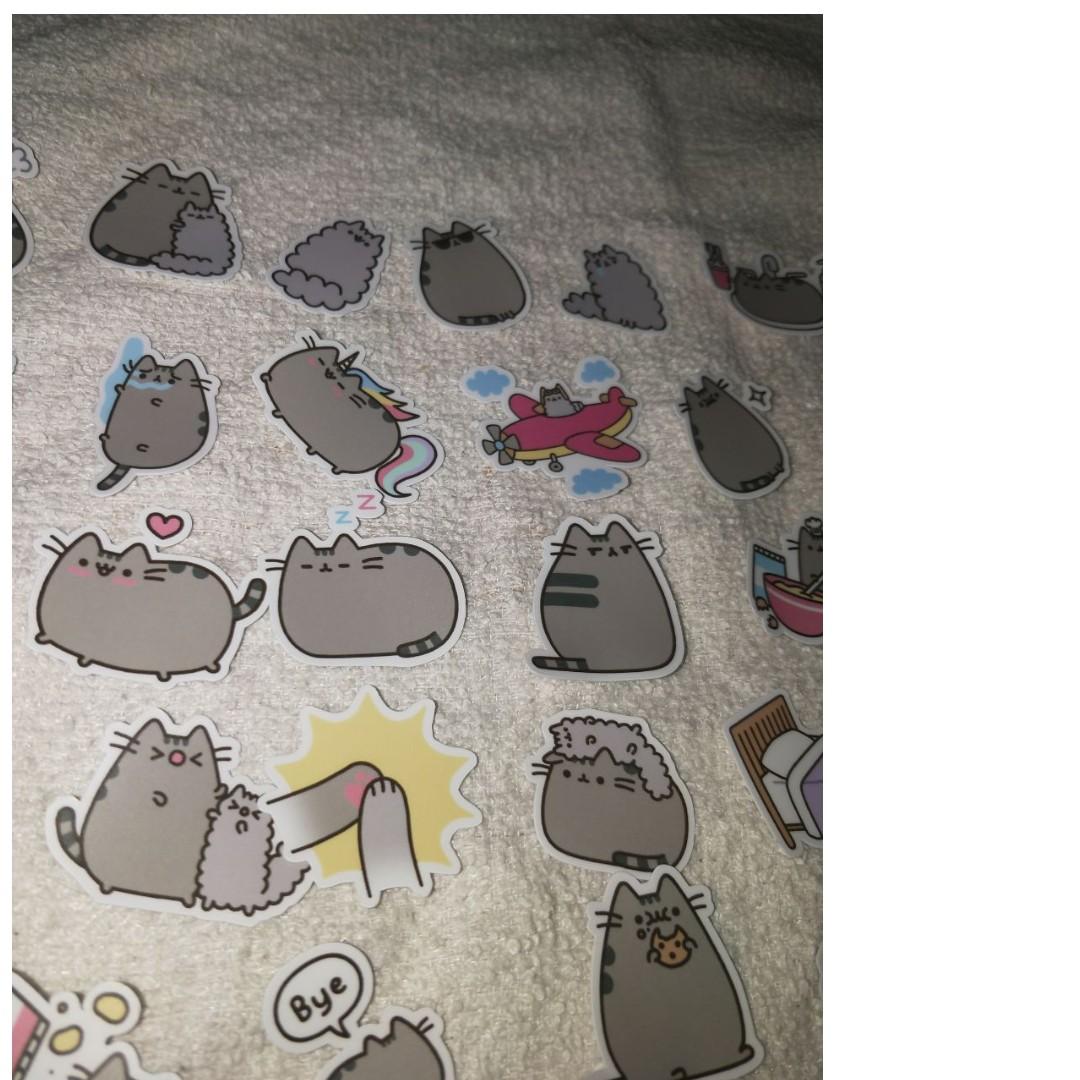 39 pcs Pusheen cute kawaii handmade stickersss!!!, Hobbies & Toys ...