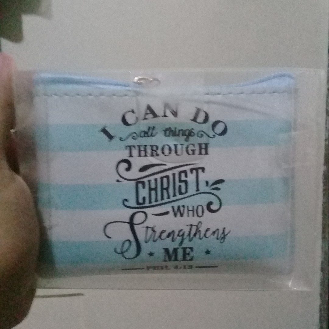 coin purse with Bible verse and inspirational messages, Women's Fashion ...
