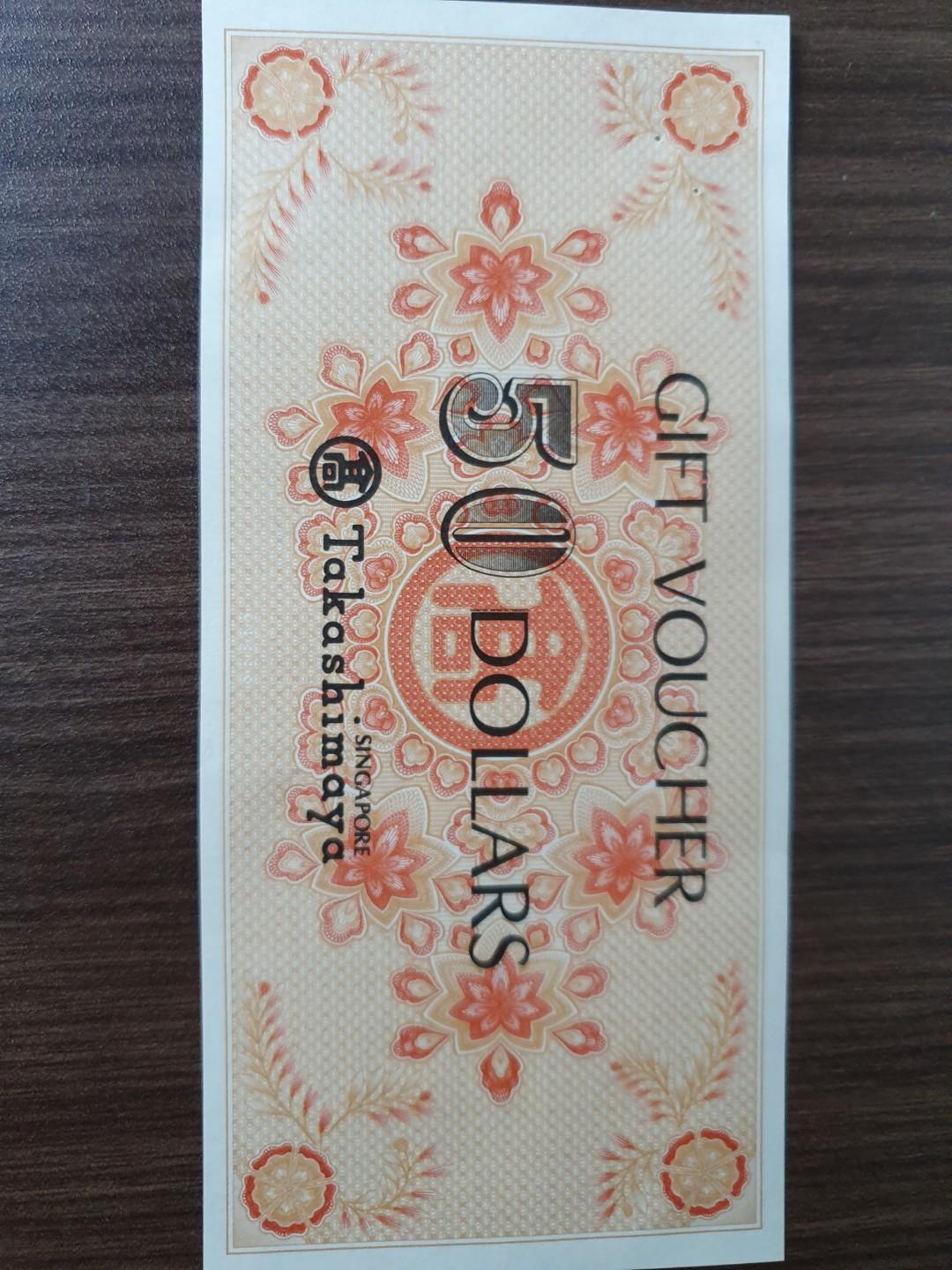 $50 Takashimaya voucher, Tickets & Vouchers, Vouchers on Carousell