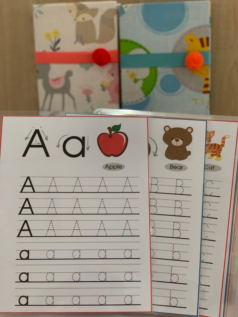 Alphabet tracing cards (Upper &Lower case), Hobbies & Toys, Books ...