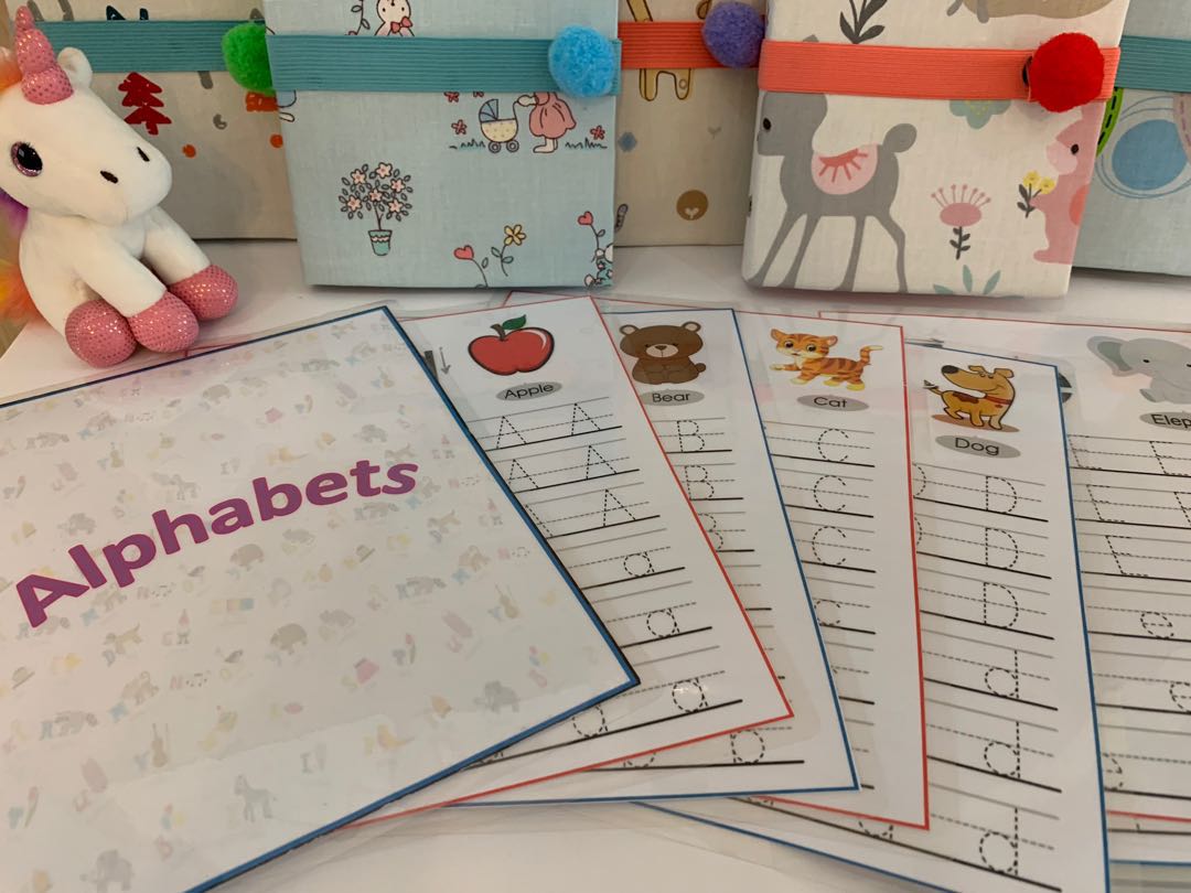 Alphabet tracing cards (Upper &Lower case), Hobbies & Toys, Books ...