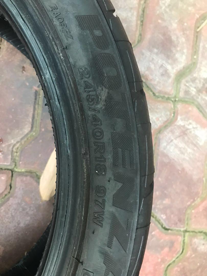 Bridgestone Potenza RE003, Car Accessories, Tyres & Rims on Carousell