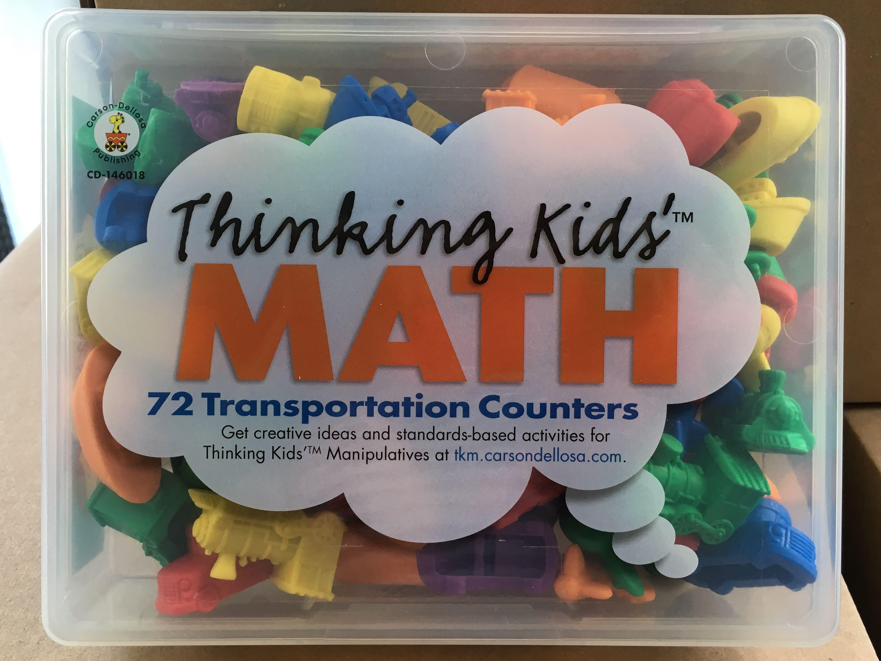 Carson-Dellosa Thinking Kids Math 72 Transportation Counter, Hobbies ...