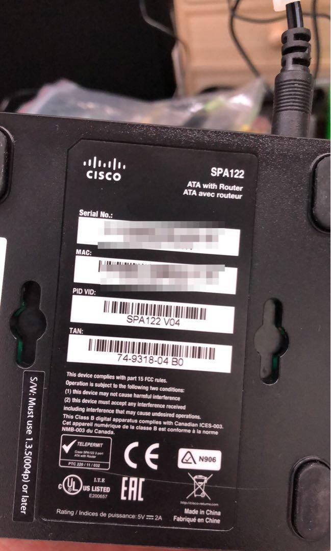 Cisco SPA122 Router, 電腦＆科技, 電腦周邊及配件, Wifi及上網相關產品 - Carousell
