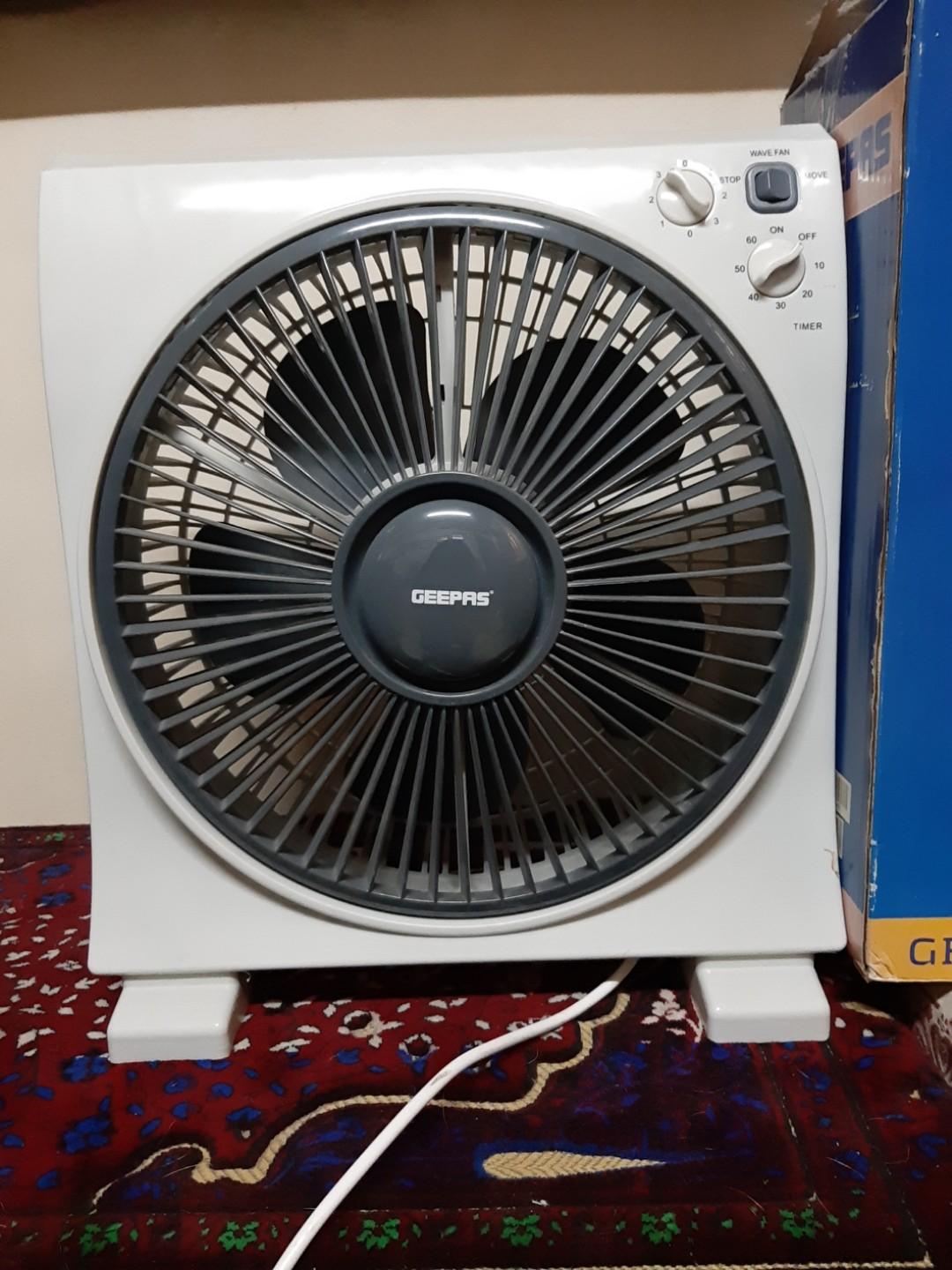 Geepas 12 inch Box Fan, Furniture & Home Living, Lighting & Fans, Fans ...