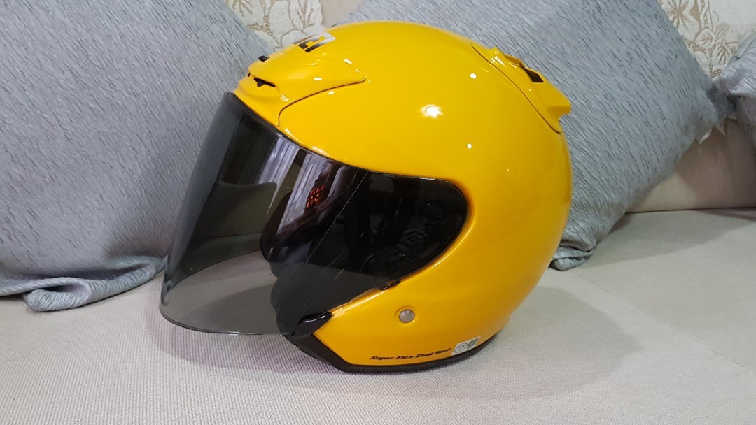 Helmet JForce II Repaint Yellow, Auto Accessories on Carousell