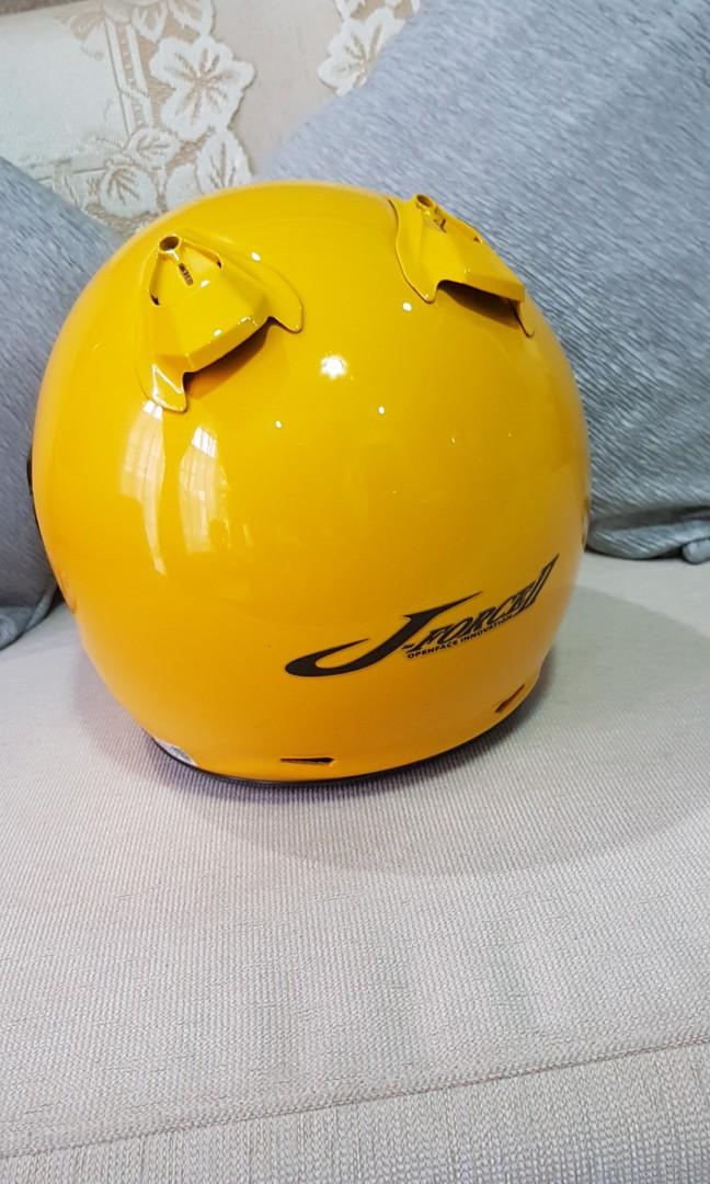 Helmet JForce II Repaint Yellow, Auto Accessories on Carousell