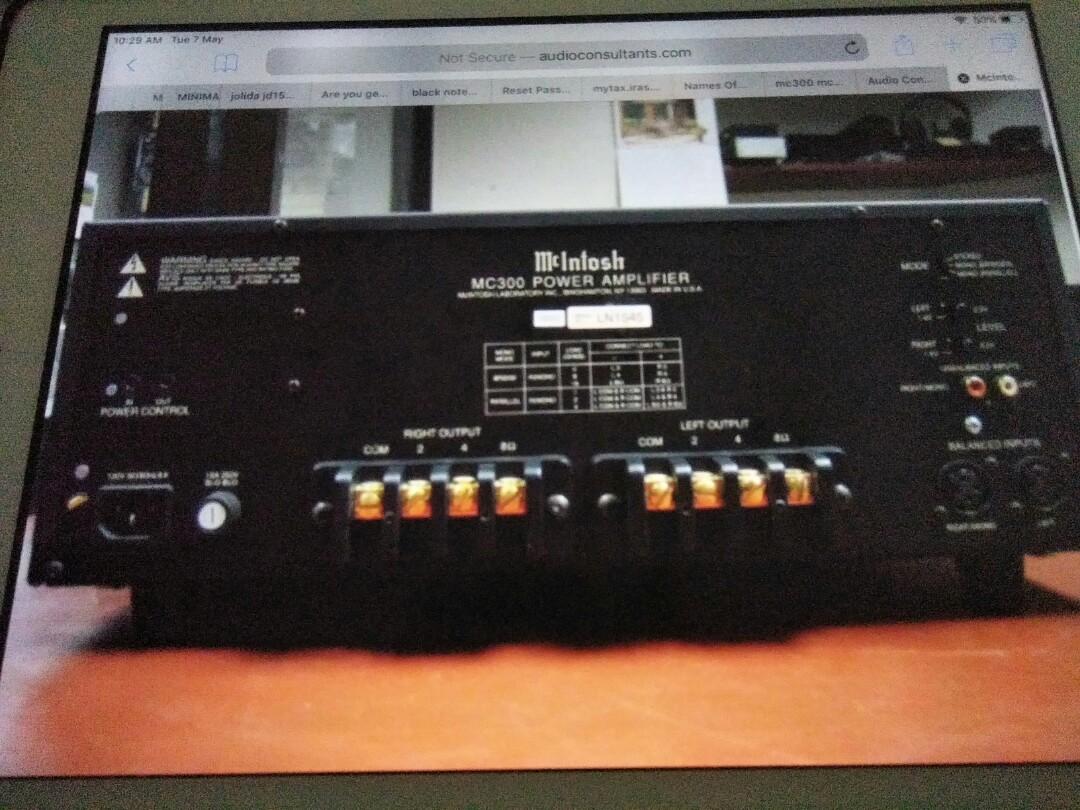 McIntosh MC300 Power Amplifier, Audio, Other Audio Equipment on Carousell