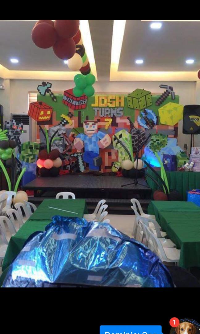 Minecraft Styro Backdrop and Balloon Package, Everything Else, Others ...