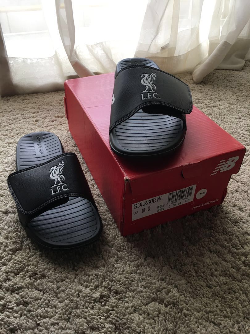 New Balance LFC Slides (Black), Men's Fashion, Footwear, Flipflops and ...