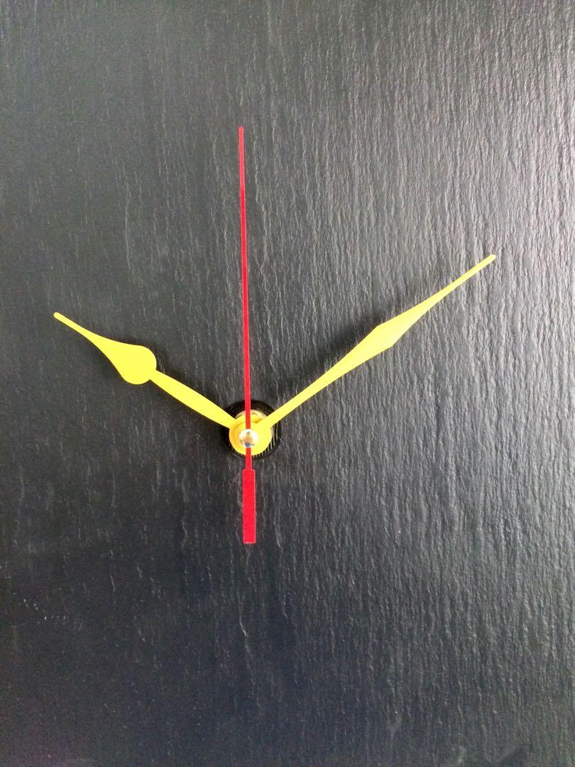 Slate Stone Wall Clock Silent Movement, Furniture & Home Living, Home ...