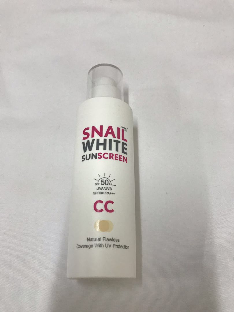 snail white cc sunscreen SPF50+ 90% full, Beauty & Personal Care, Face ...