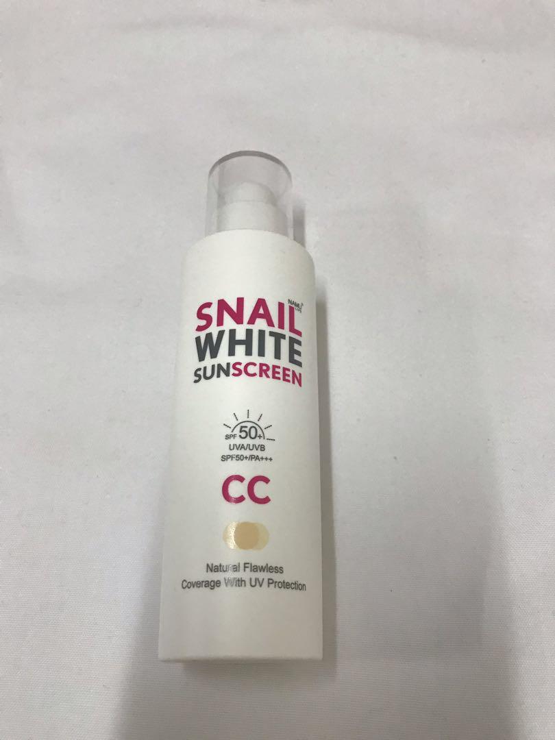 snail white cc sunscreen SPF50+ 90% full, Beauty & Personal Care, Face ...