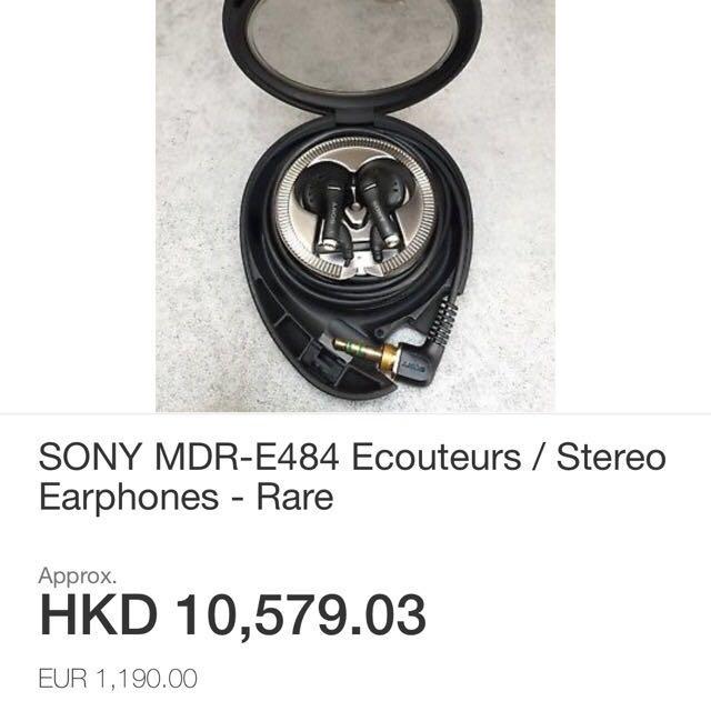 超極罕Sony MDR-E484 針插, 音響器材, 可攜式音響設備 - Carousell