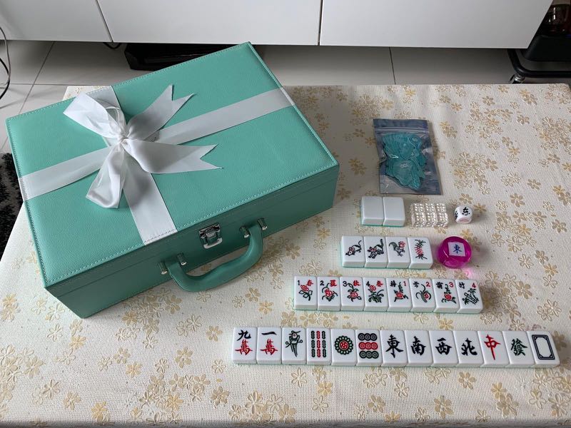 Tiffany color Mahjong Set, Hobbies & Toys, Toys & Games on Carousell