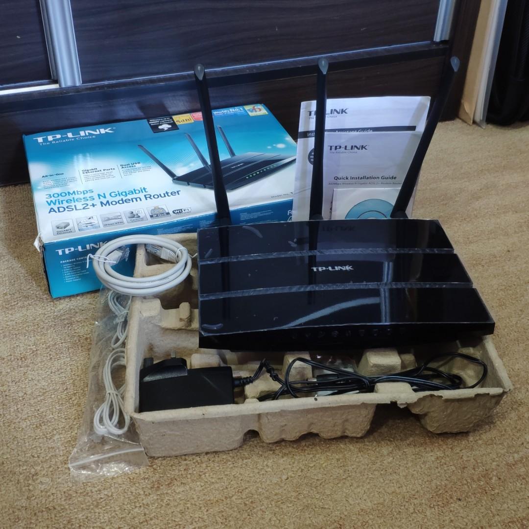 TP-Link 300Mbps Wireless N Gigabit ADSL2+ Modem Router [TD-W8970 ...