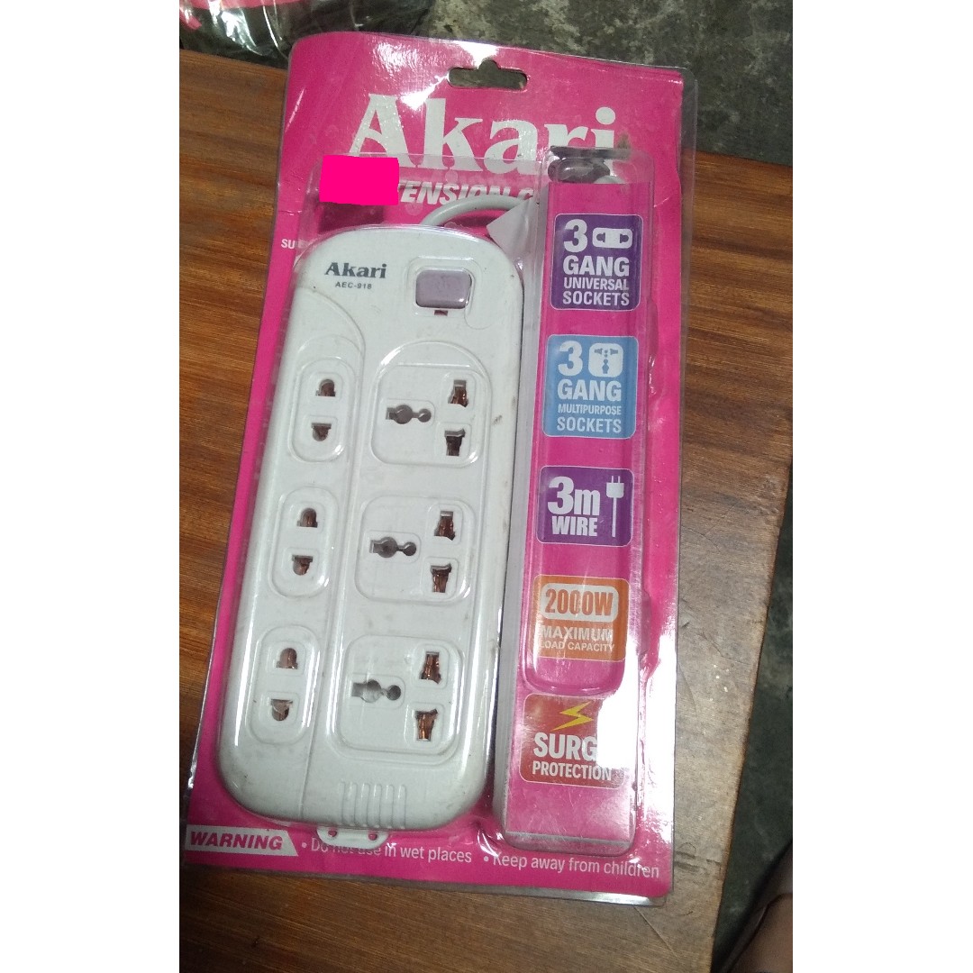 AKARI AEC-918 ( 3 GANG UNIVERSAL SOCKETS,3 GANG MULTI PURPOSE,3M WIRE ...