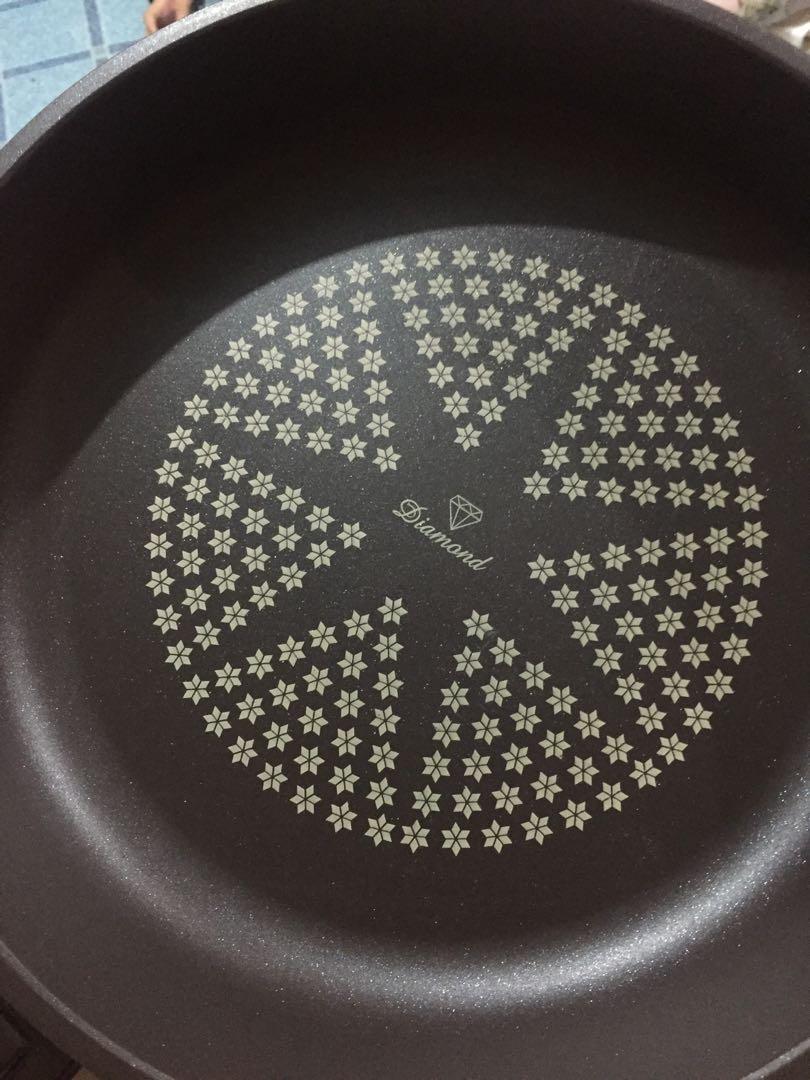 coocan diamond frying pan 30cm, TV & Home Appliances, Kitchen ...