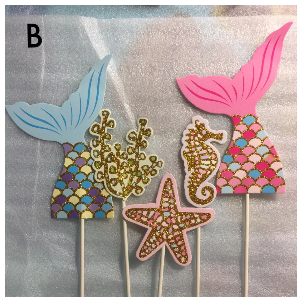 Double Mermaid Tail cake toppers, Hobbies & Toys, Stationary & Craft ...