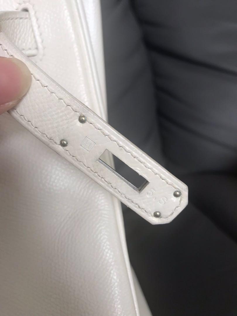 Hermes white Birkin 35, Luxury, Bags & Wallets on Carousell