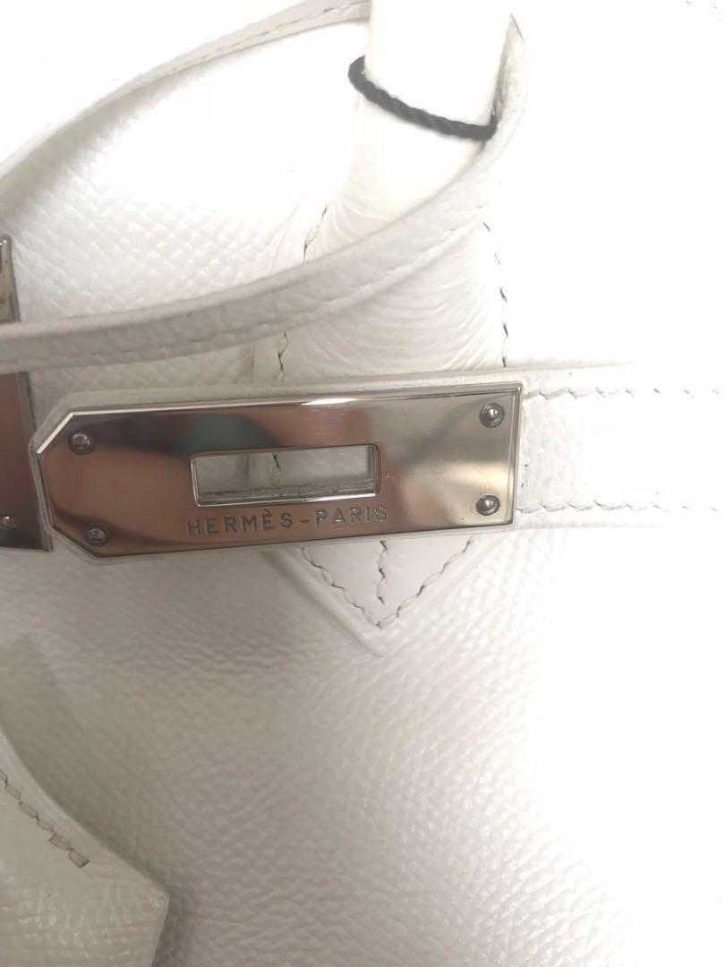Hermes white Birkin 35, Luxury, Bags & Wallets on Carousell