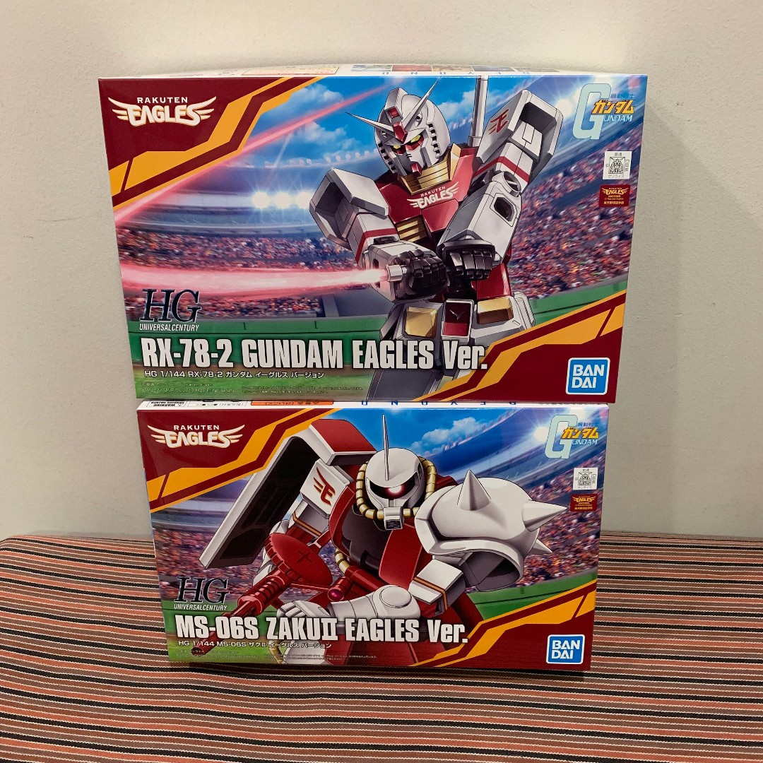 HG 1/144 RX-78-2 & MS-06S Zaku II Rakuten Eagles Ver. Set, Hobbies & Toys, Toys & Games on Carousell