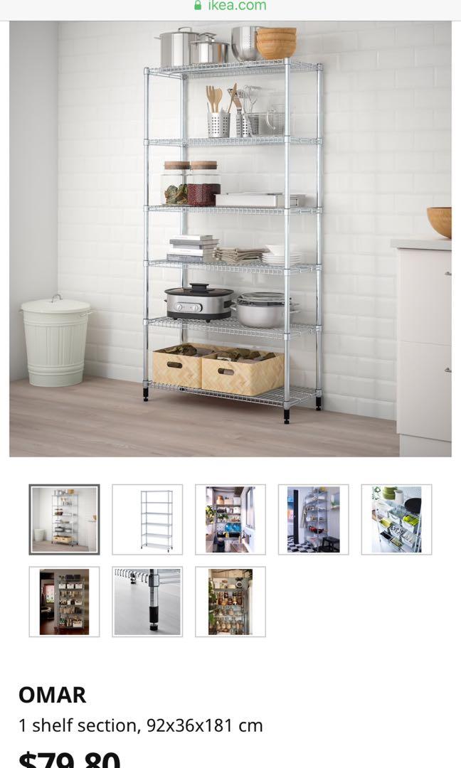 IKEA OMAR, Furniture & Home Living, Furniture, Shelves, Cabinets ...