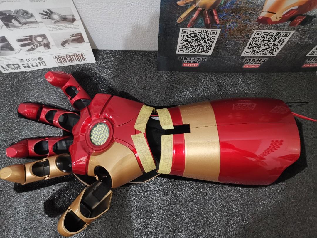 Iron Man MK42 Arm Cat Toys 1/1 Armor Hand Mark42 Wearable LED Cattoys ...
