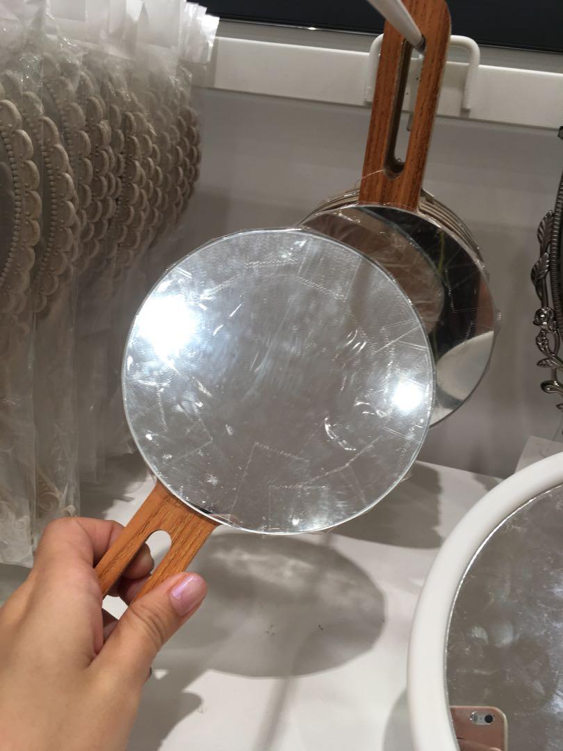 Kaison vanity mirror with wood handle, Furniture & Home Living, Home ...