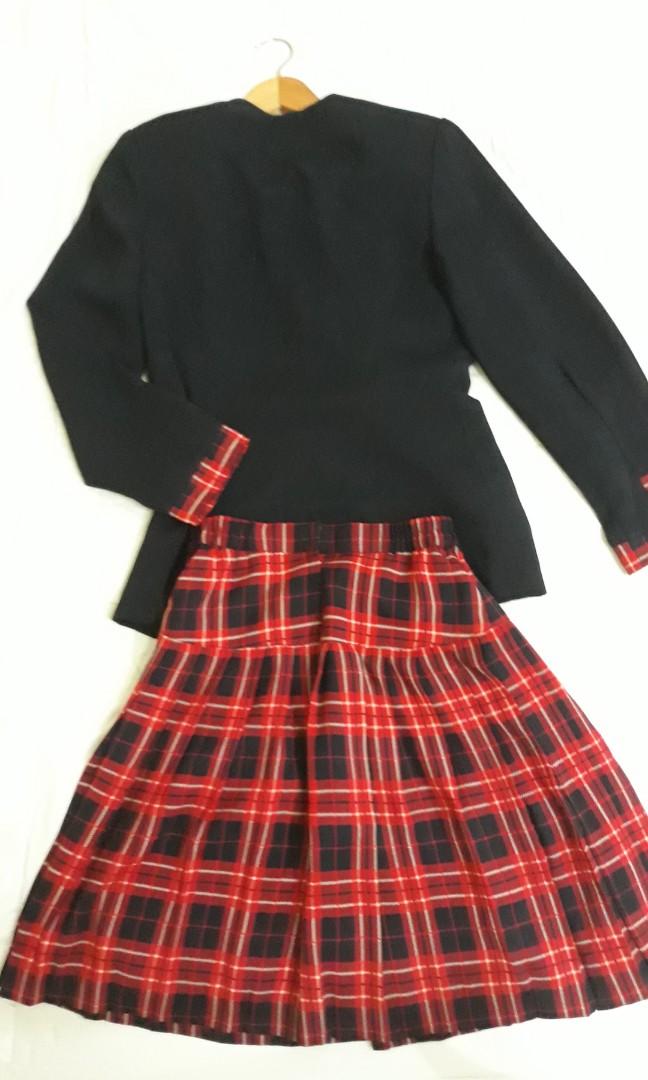 KOREAN UNIFORM SET, Fesyen Wanita, Pakaian Wanita, Gaun & Rok di Carousell