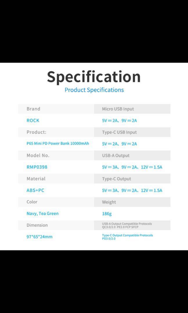 Portable Charger Rock Mini Powerbank, Mobile Phones & Gadgets, Mobile ...