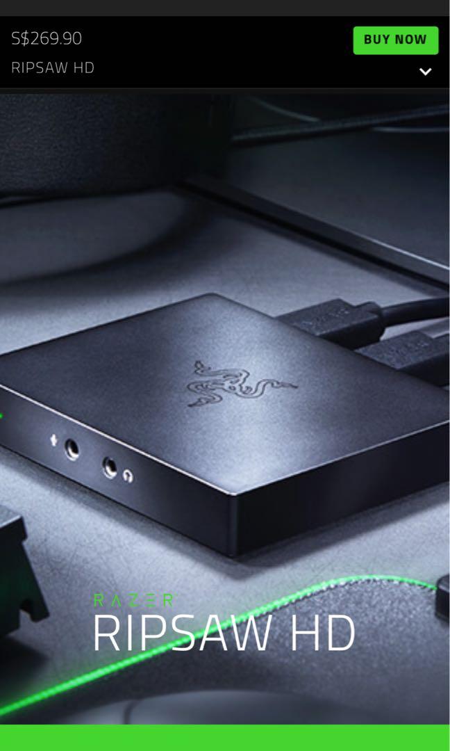 Razer ripsaw HD capture card, Toys & Games, Video Gaming, Gaming ...