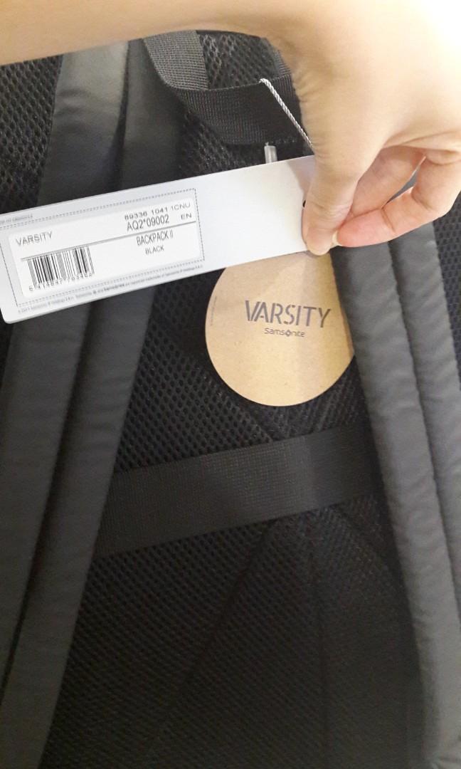 Samsonite varsity II black backpack, Men's Fashion, Bags, Backpacks on ...