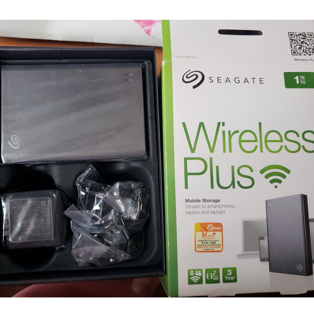 Seagate Wireless Plus 1TB 無線硬碟 HDD Harddisk, 電腦＆科技, 電腦周邊及配件, 硬碟及儲存器 - Carousell