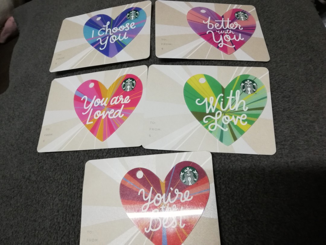 Set!Starbucks PH heart card 2018, Tickets & Vouchers, Store Credits on Carousell