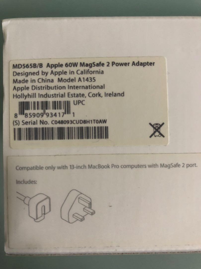 Apple 60W MagSafe 2, Computers & Tech, Parts & Accessories, Chargers on ...