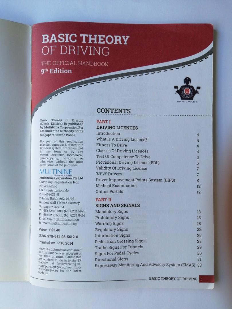 Basic Theory Of Driving - The OFFICIAL handbook 9th edition, Hobbies ...