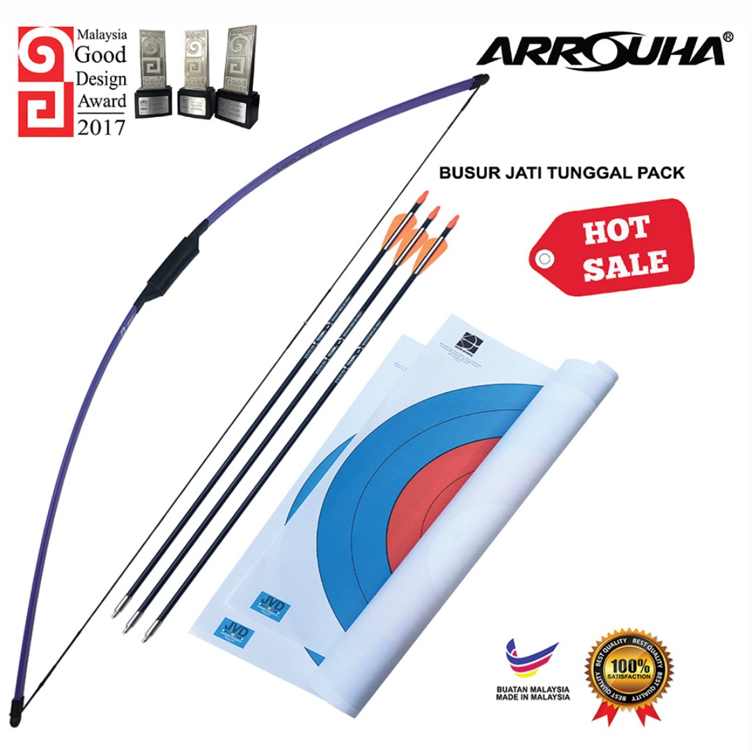 BUSUR PANAH TRADISIONAL (BLUE SKIN), Sports Equipment, Sports & Games ...