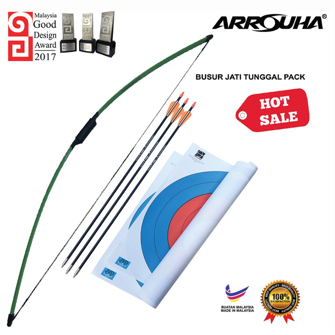 BUSUR PANAH TRADISIONAL (GREEN SKIN), Sports Equipment, Sports & Games ...