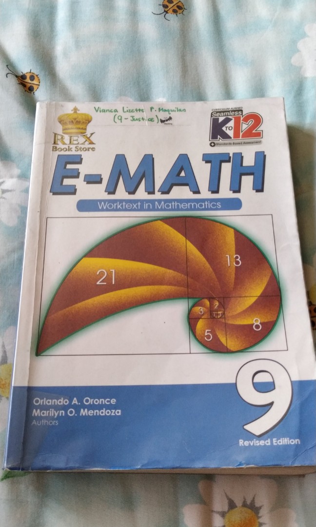 Grade 9 E-Math Textbook (REX) on Carousell