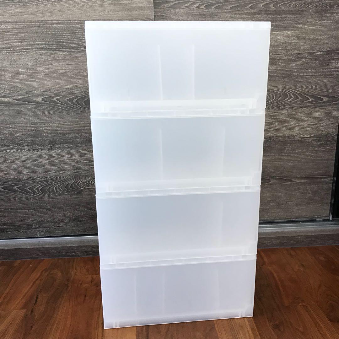 MUJI Polypropylene storage case X4, Furniture, Shelves & Drawers on ...